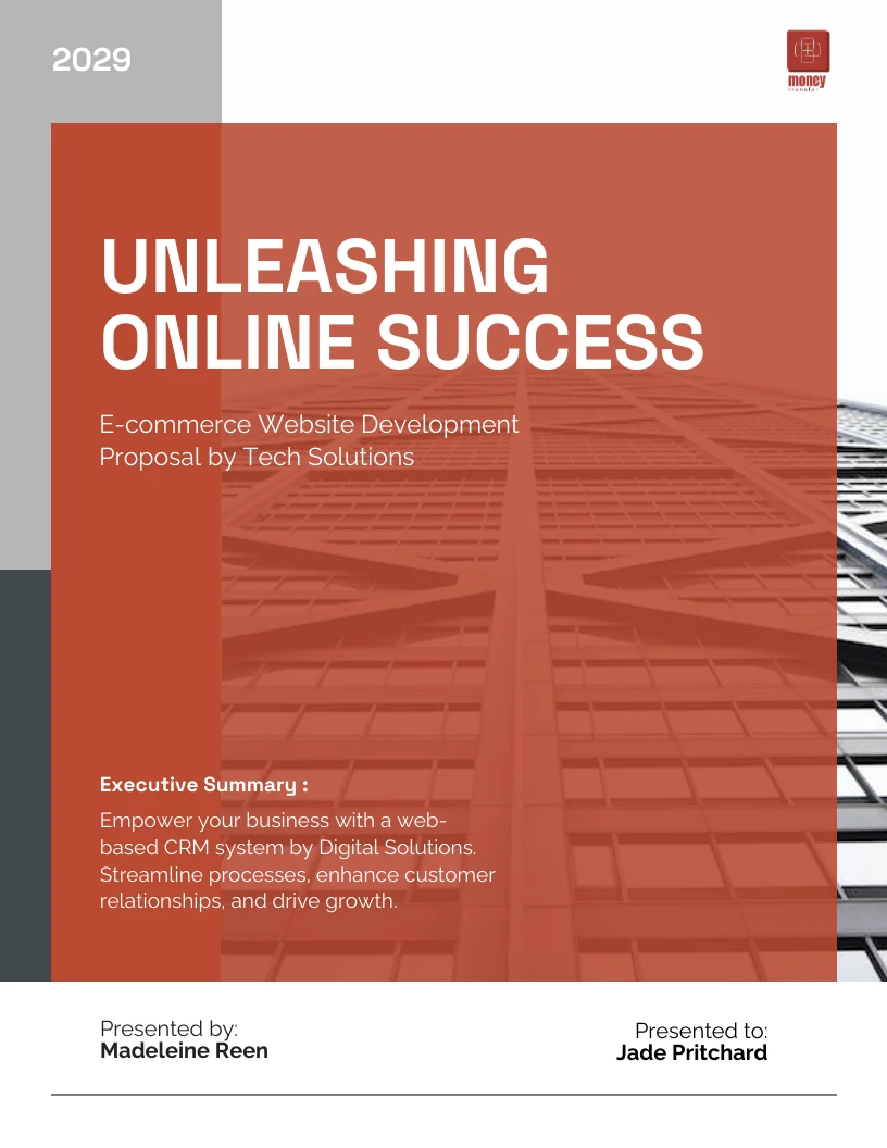 Simple Red & White Professional Proposal Template - Venngage