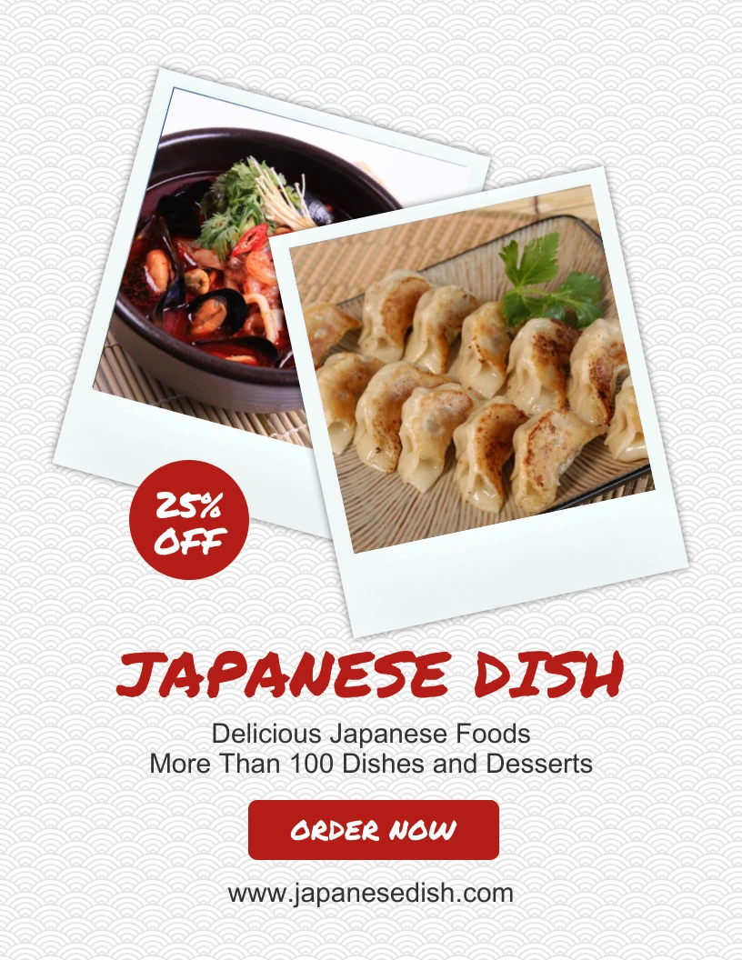 Japanese Dish Order Flyer Template - Venngage