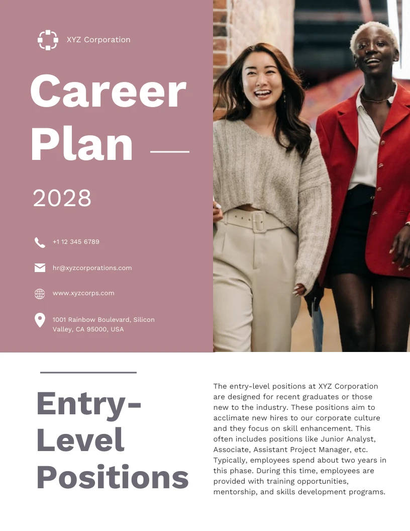 Dark Purple Pink Career Plan Template - Venngage
