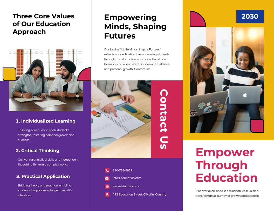 Academic Education Brochure Template - Venngage