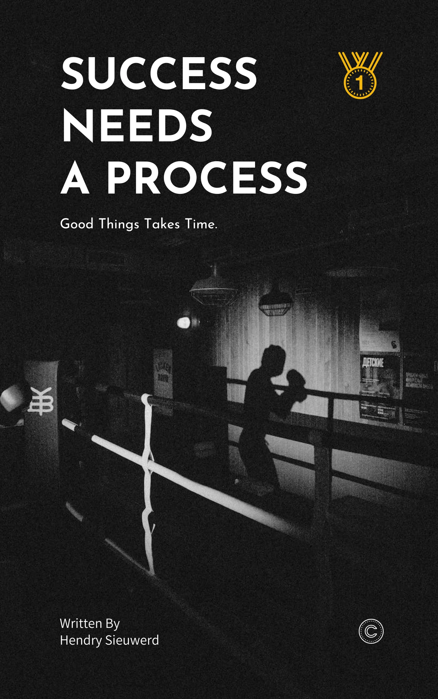Black Simple Photo Inspirational Book Cover - Venngage