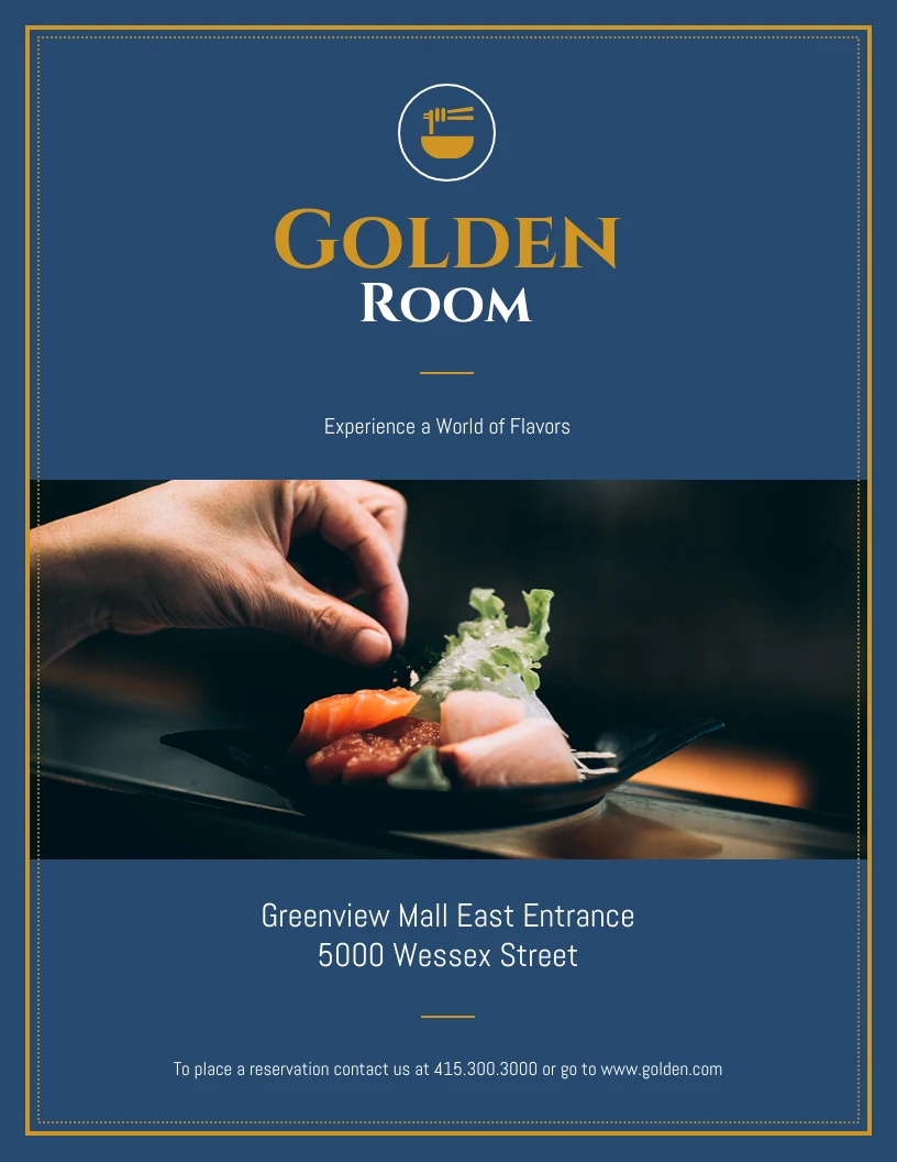 Simple Restaurant Poster Flyer Template - Venngage