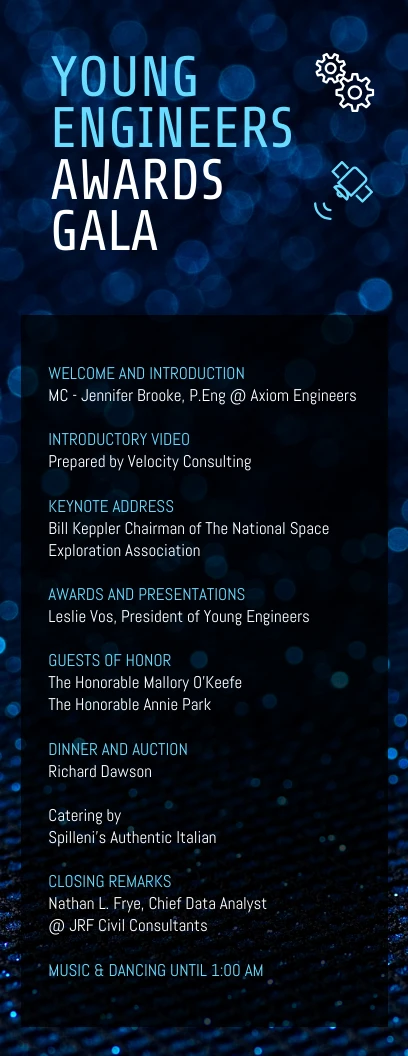 Gala Dinner Program Template Awards Celebration Corporate Event