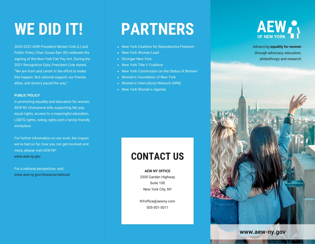 Non Profit Advocacy Tri Fold Brochure Template Venngage