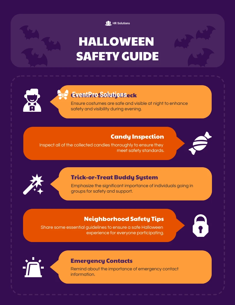 Halloween Safety Tips Infographic Template - Venngage
