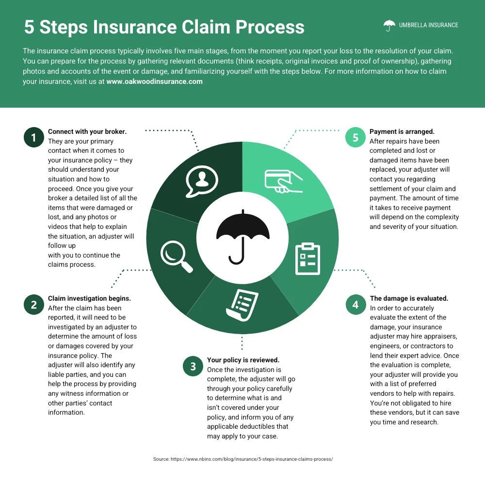 Insurance Claim Process Infographic Venngage