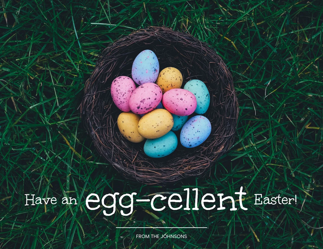 Egg-cellent Easter Card - Venngage