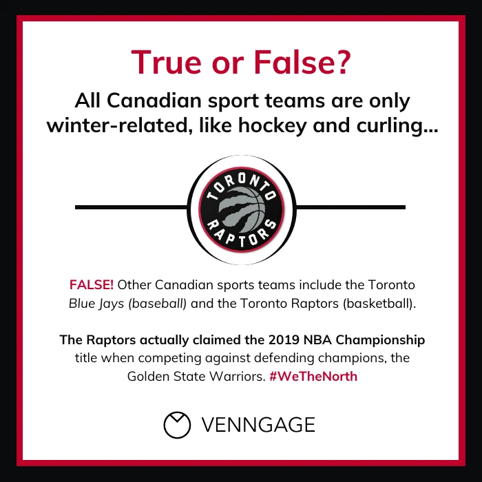Canadian Sports True or False Instagram Post - Venngage