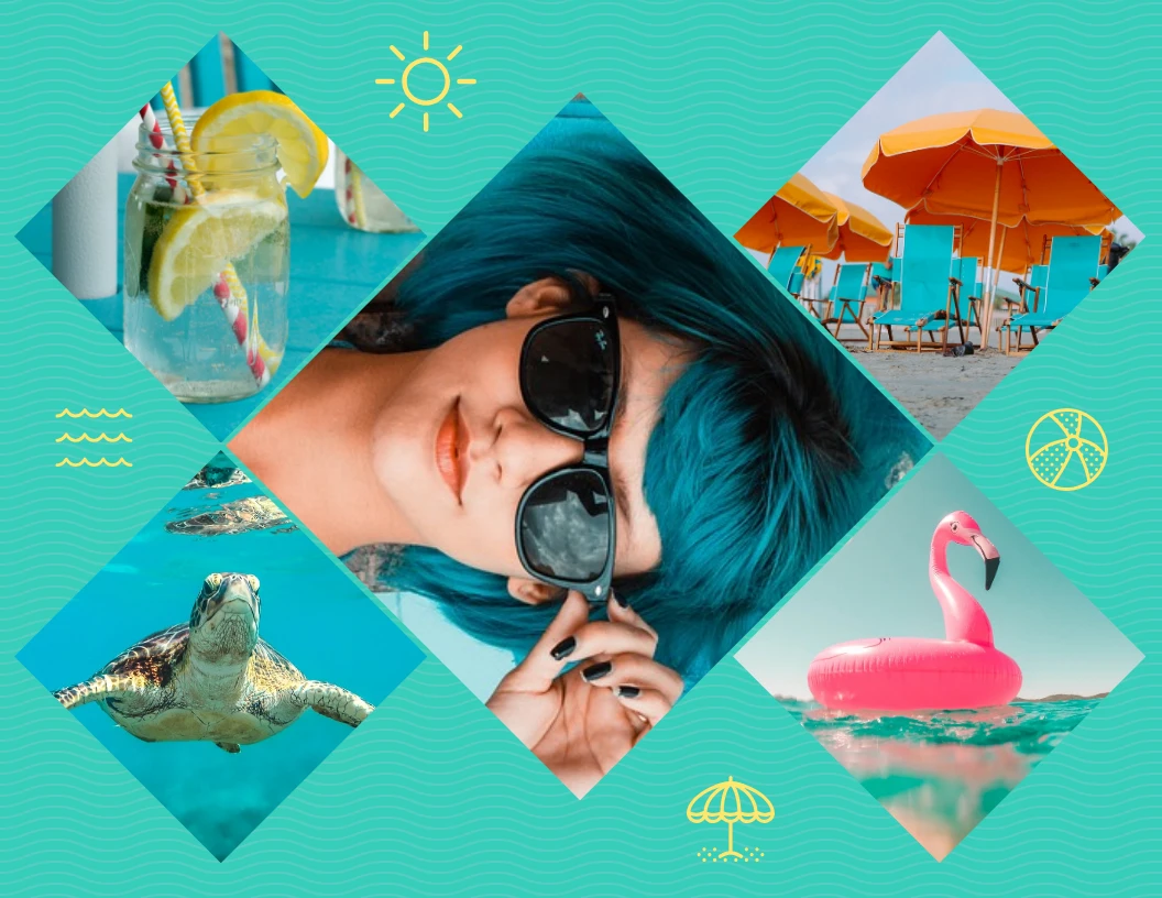 Modern Diamond Photo Collage - Venngage