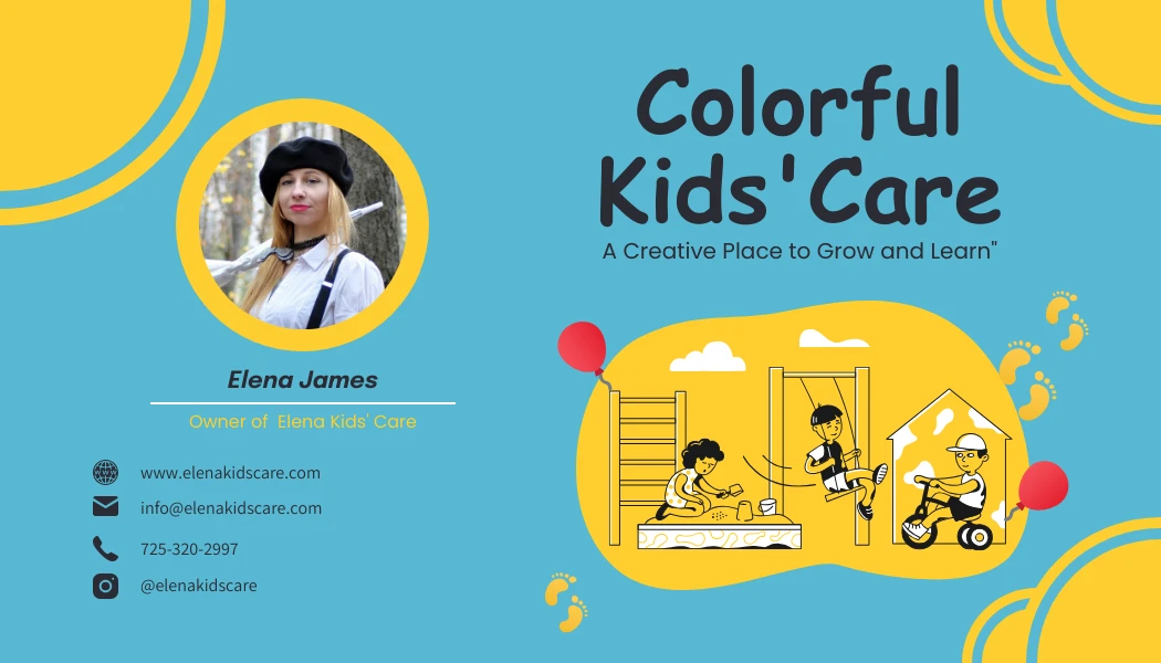 Colorful Kids' Care Card - Venngage
