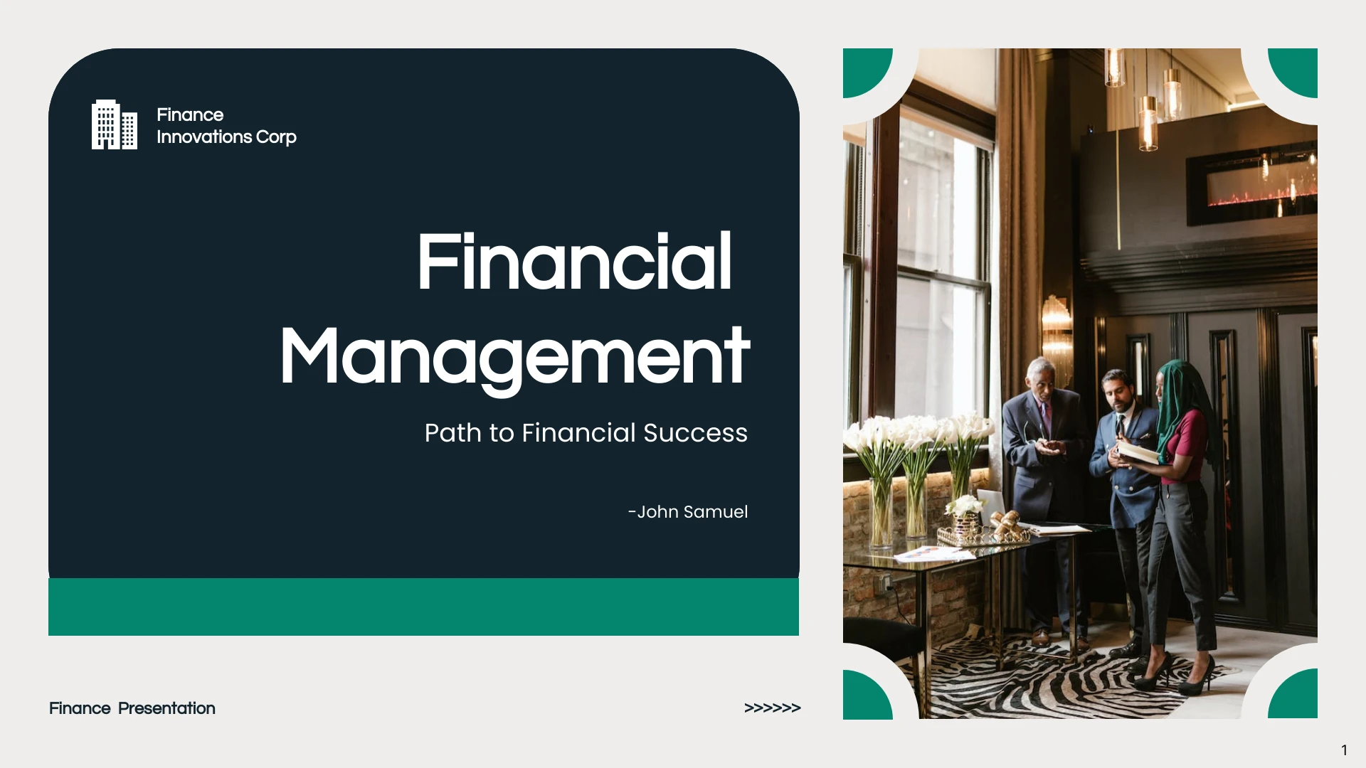 Simple Finance Presentation Template - Venngage