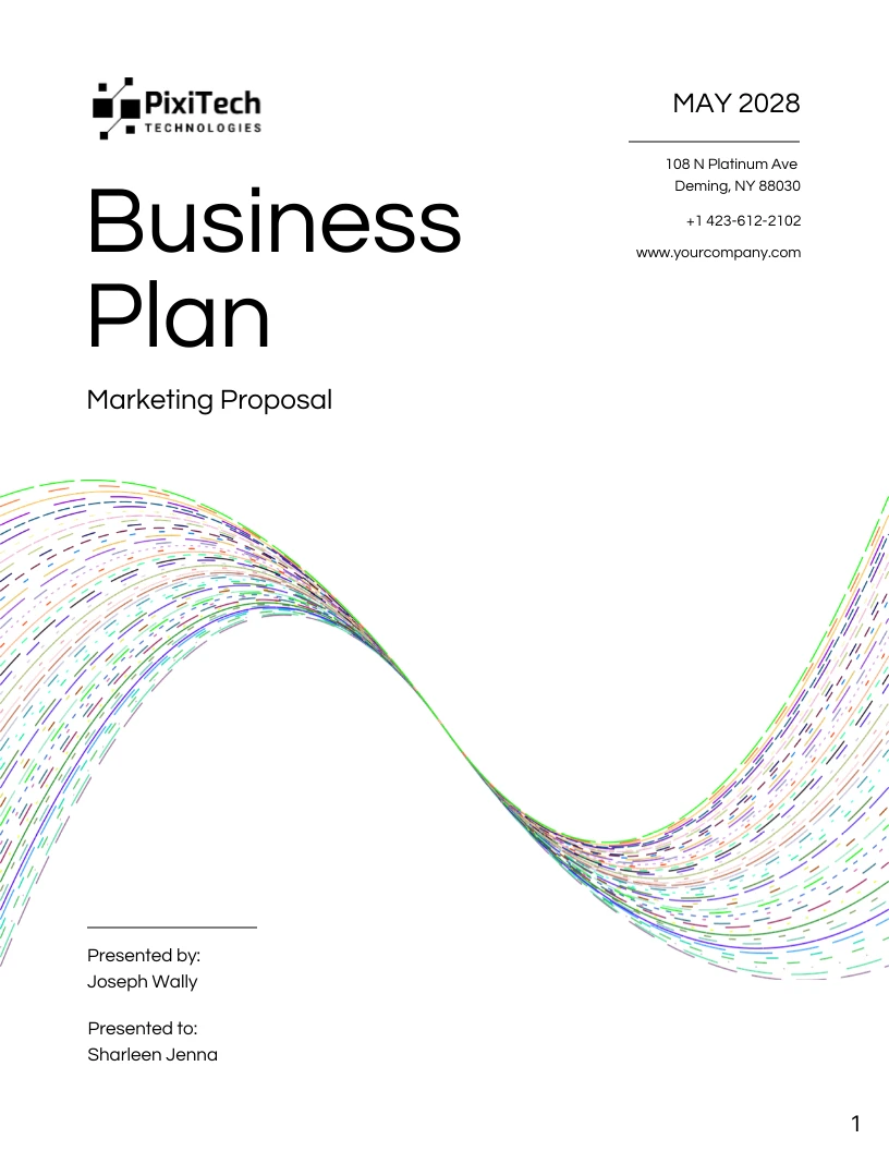White Technology Business Plan Template - Venngage