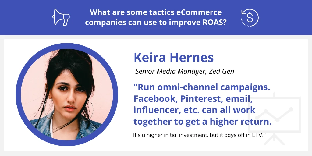 Blue ROAS Quote Twitter Post - Venngage