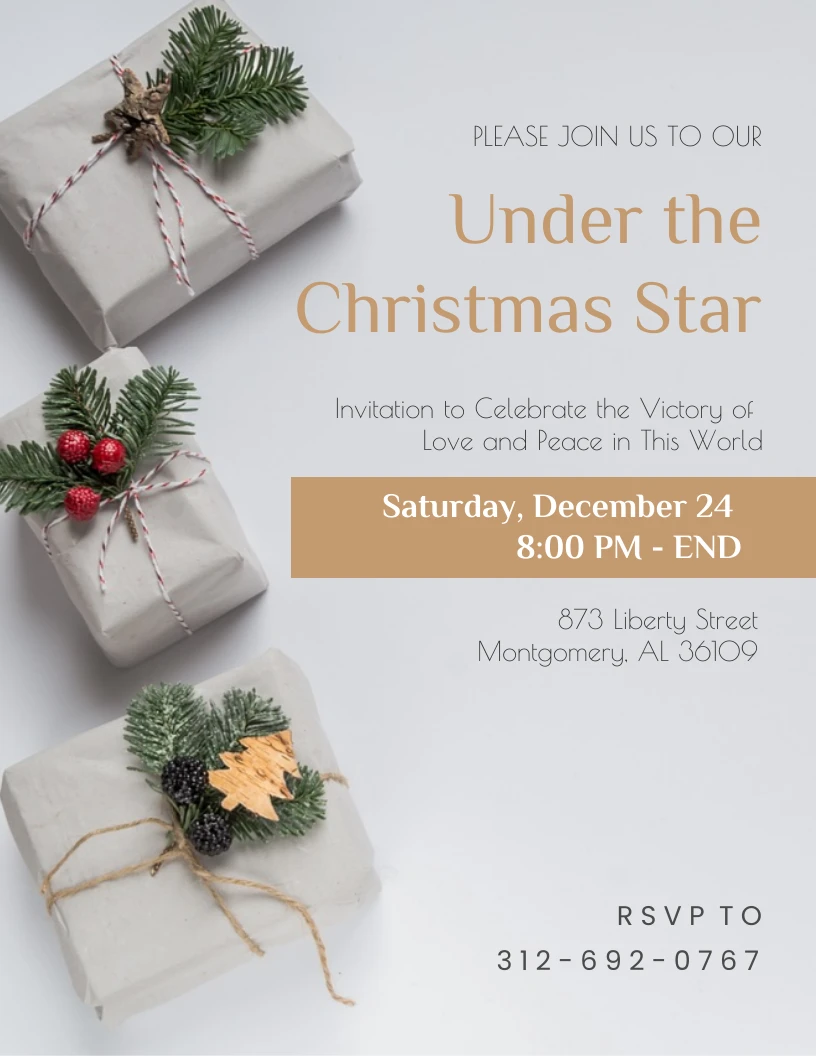 Moder Design Christmas Holiday Party Invitation - Venngage