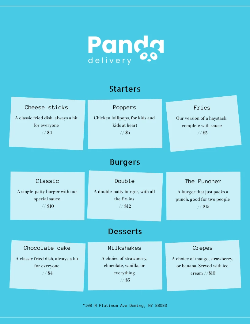 Light Blue Diner Menu Venngage light-blue-diner-menu-venngage