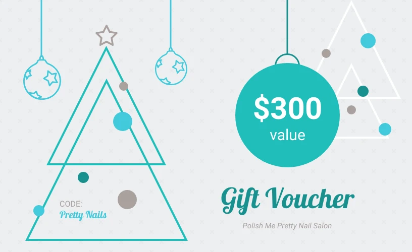 Modern Triangles Christmas Gift Certificate - Venngage