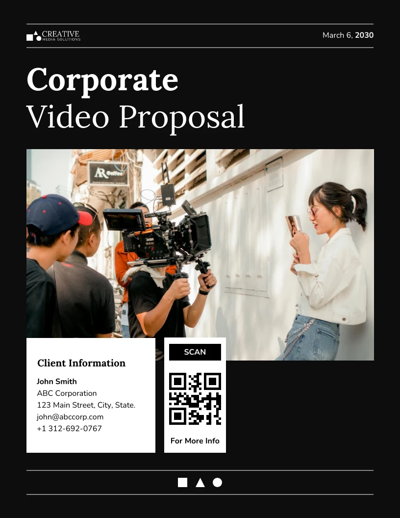 Corporate Video Proposal template - Venngage