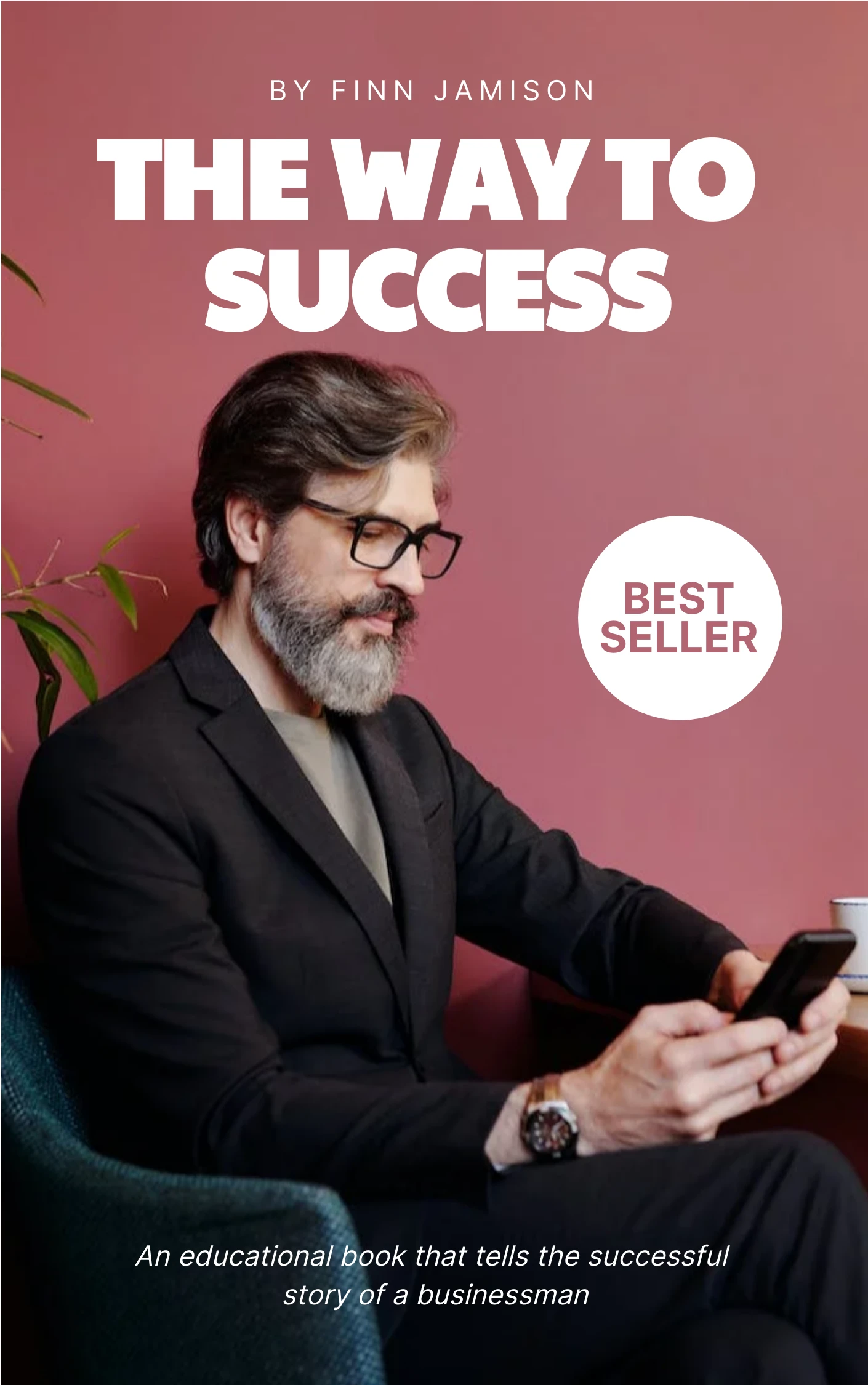 Pink Modern Photo Autobiography Book Cover - Venngage