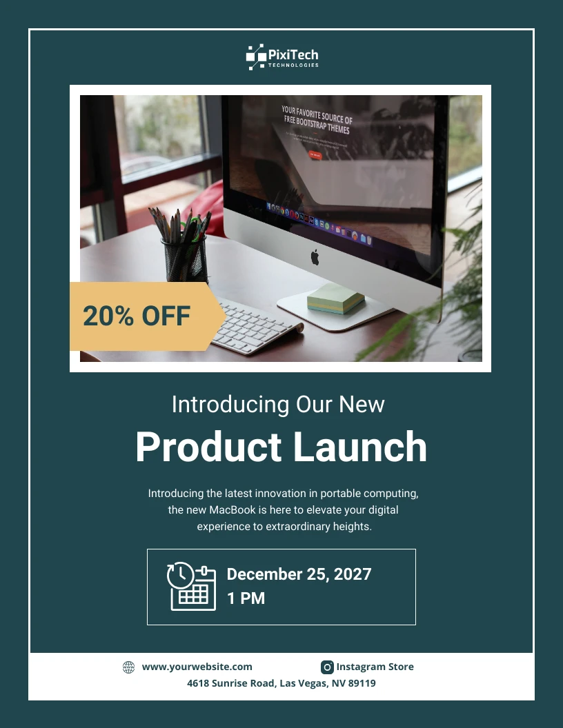 New Computer Product Launch Template - Venngage