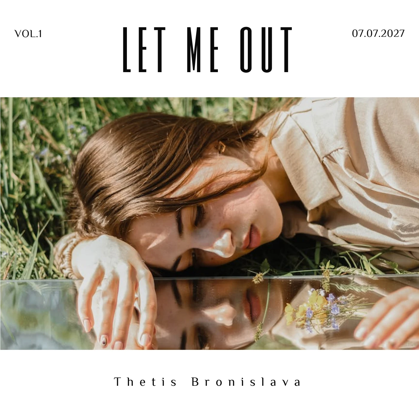 White Photo Sad Album Cover - Venngage