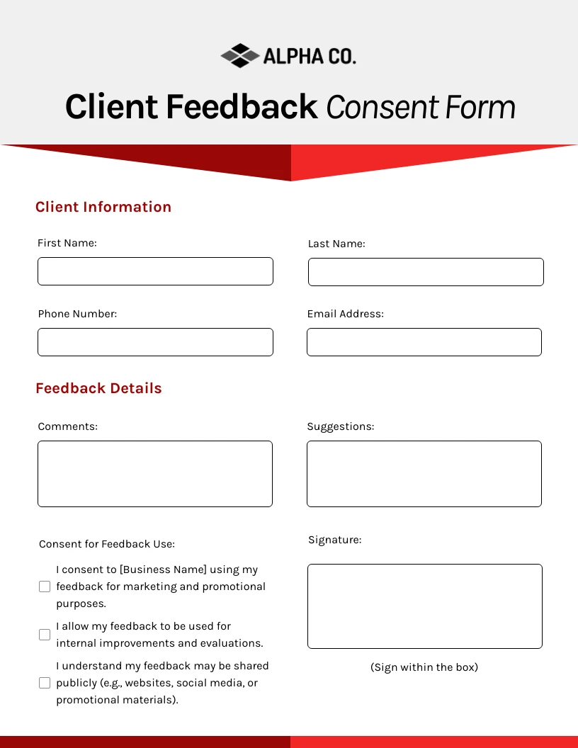 Simple Consent Letter Format Form Template - Venngage