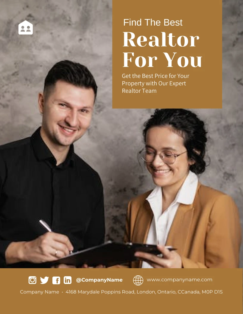 Real Estate Agent Marketing Flyer Template - Venngage