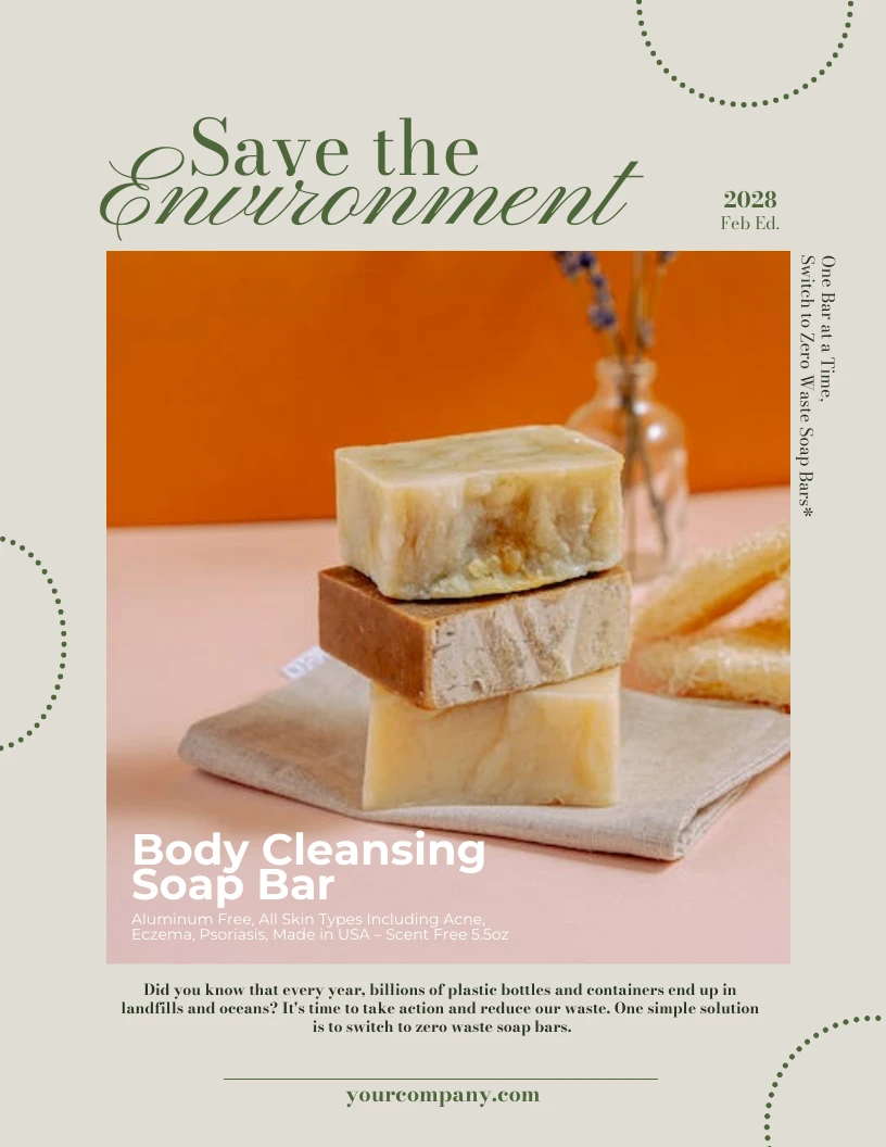 Beige Zero Waste Soap Campaign Poster - Venngage