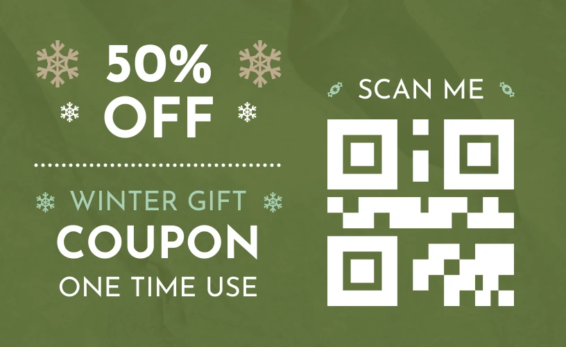 Green Modern Texture Abstract Christmas Coupons - Venngage