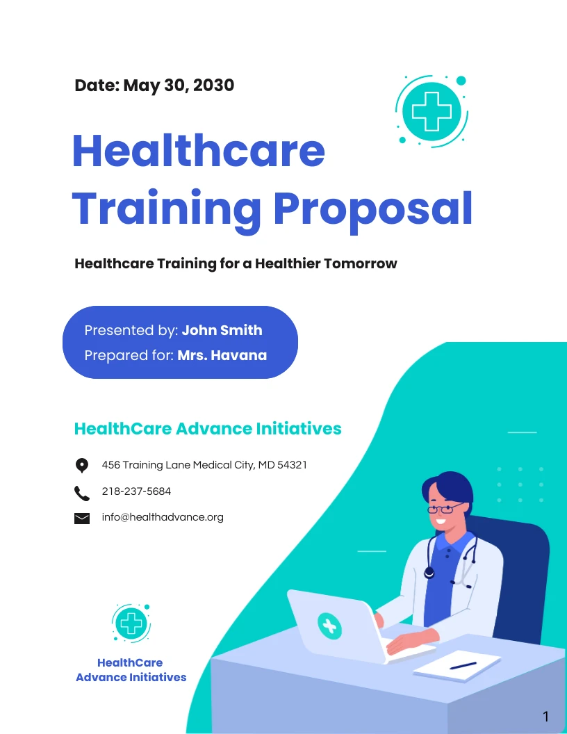 Healthcare Training Proposal Template - Venngage