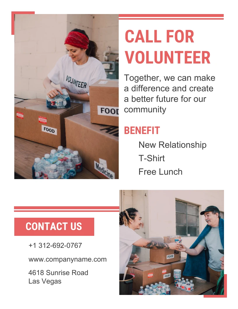 Call for Volunteer Flyer Template - Venngage