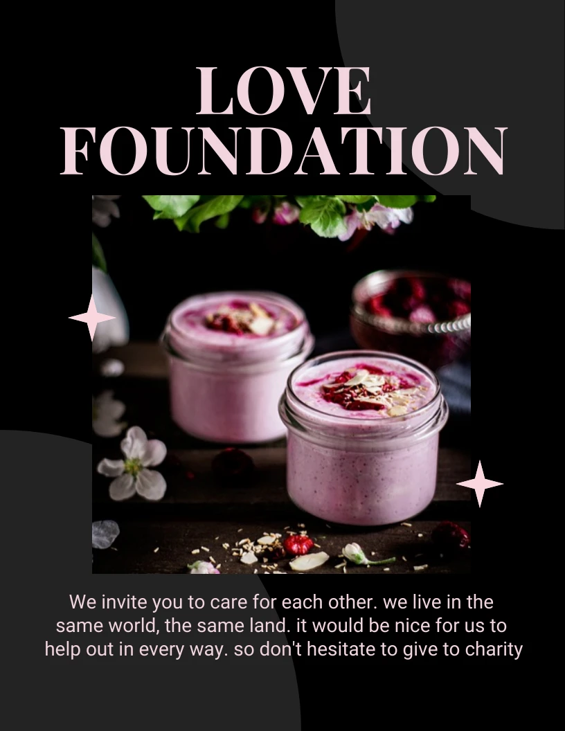 Love Foundation Charity Flyer Template - Venngage