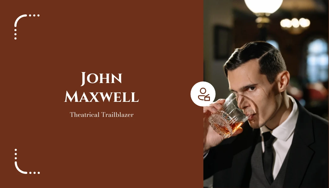 Dark Brown Clean Professional Actor Business Card - Venngage