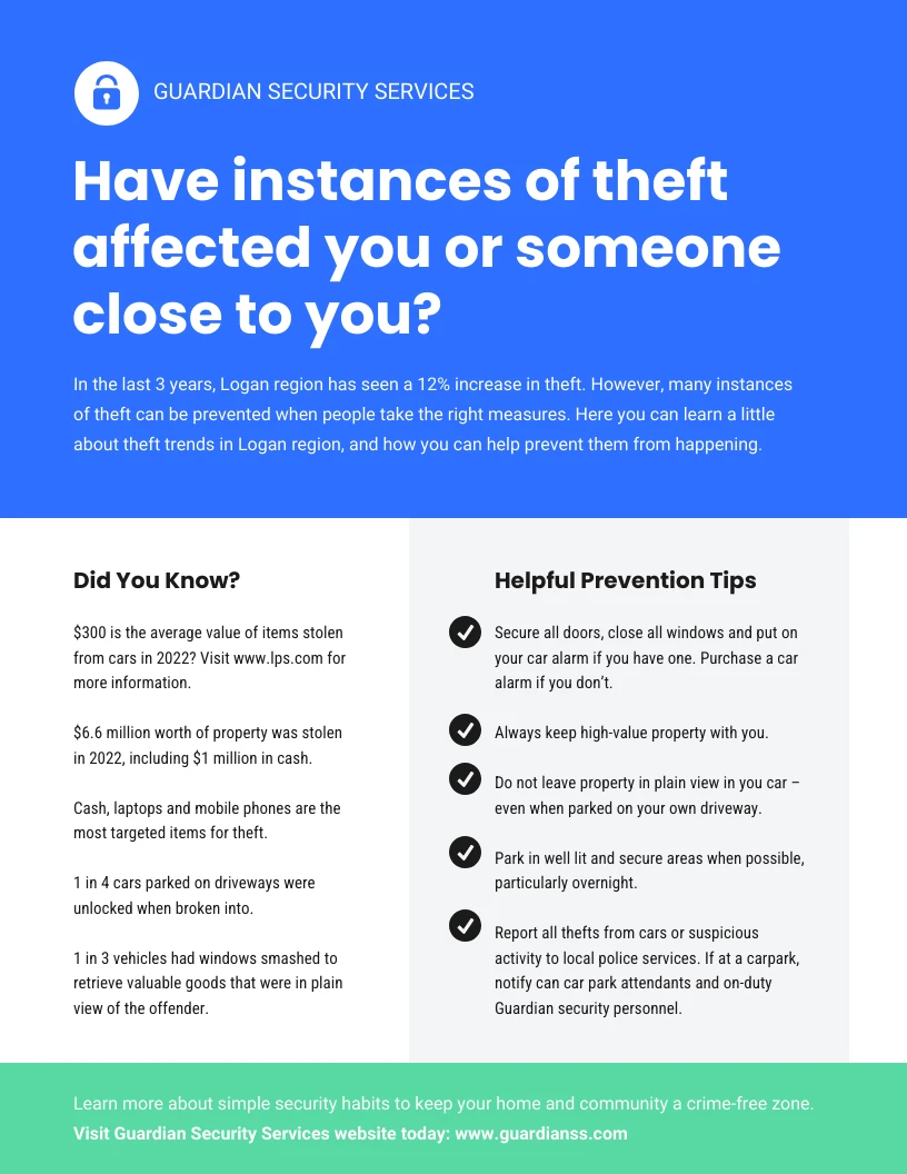 Security Services Pamphlet Flyer Template - Venngage