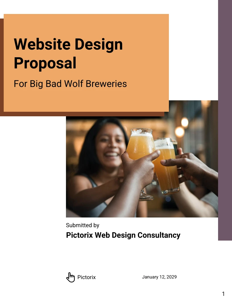 Professional Web Design Proposal Template - Venngage