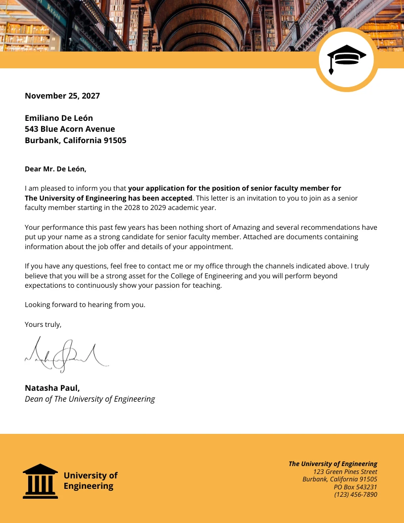 Mustard University Letterhead - Venngage