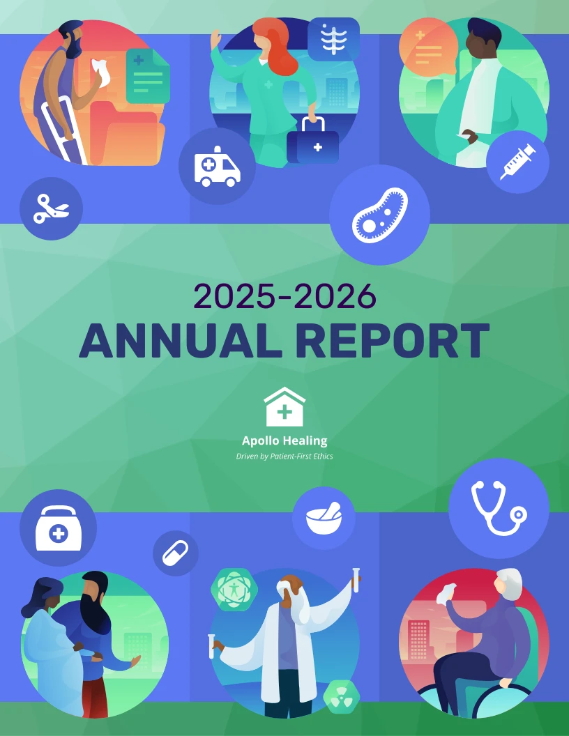 Healthcare Corporate Annual Report Template - Venngage