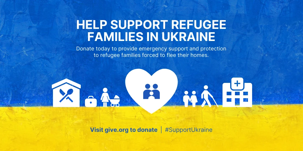 Support Ukraine Twitter Post - Venngage