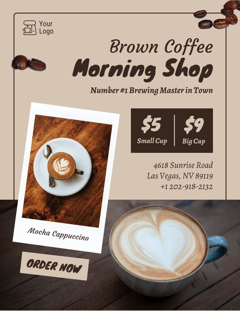 Coffee Shop Menu Flyer Template - Venngage