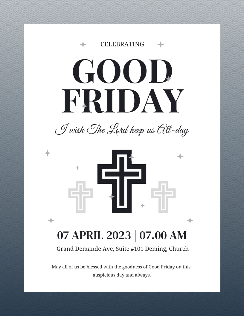 Good Friday Celebration Flyer Template - Venngage
