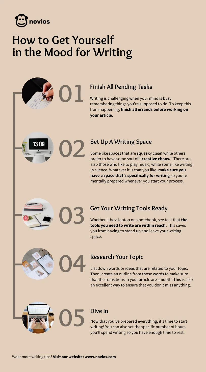 Infografía de la rutina matutina en beige - Venngage