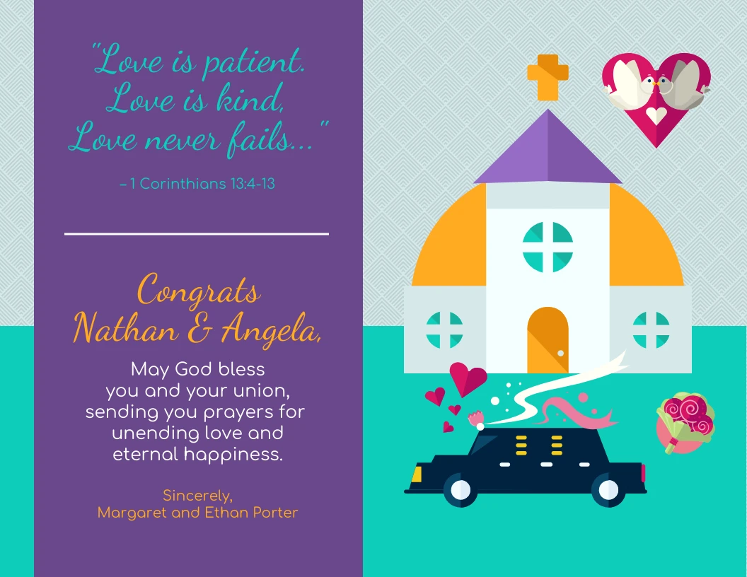 Christian Religious Wedding Card - Venngage