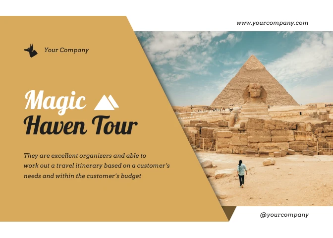 White And Gold Modern Professional Egypt Travel Postcard - Venngage