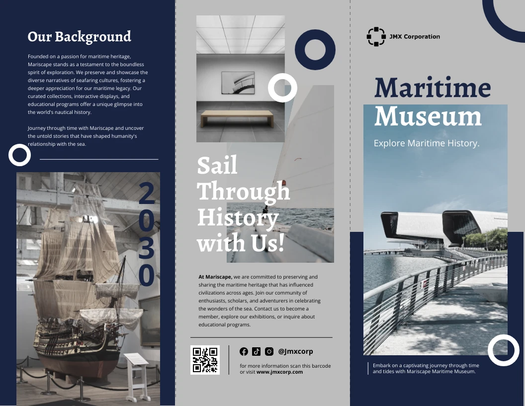 Folleto del Museo Marítimo - Venngage