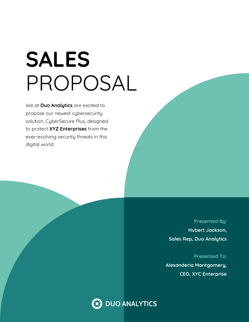 Sales Proposal Template Free