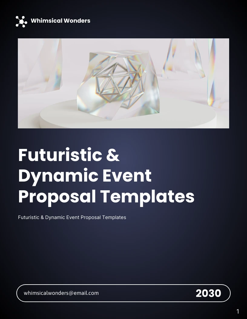 Futuristic & Dynamic Event Proposal Template - Venngage