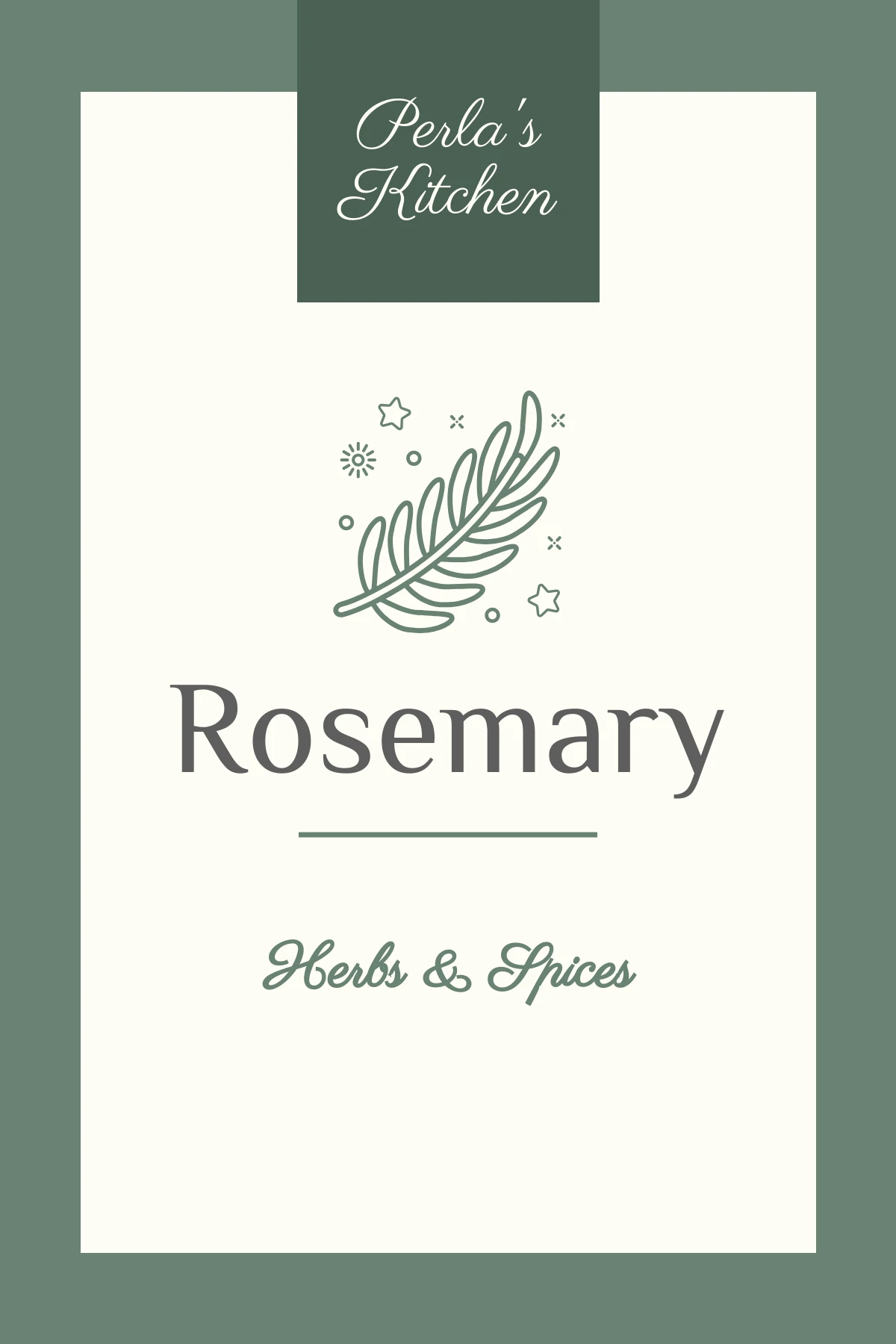 Green Minimalist Kitchen Label - Venngage