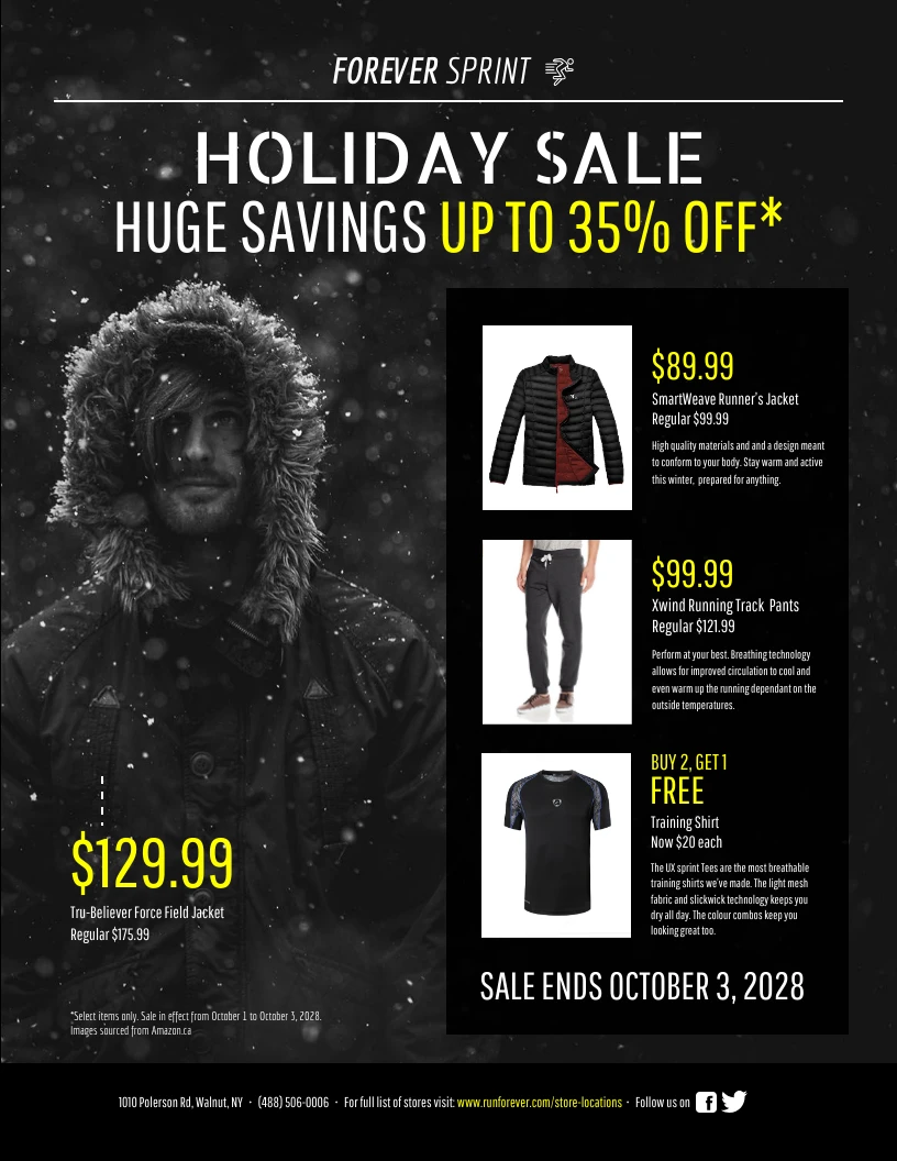 Holiday Retail Sale Flyer Template - Venngage