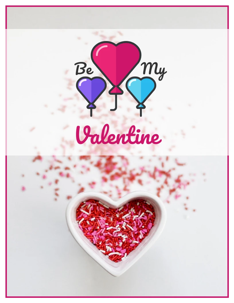 Cute Hearts Valentine's Day Card - Venngage