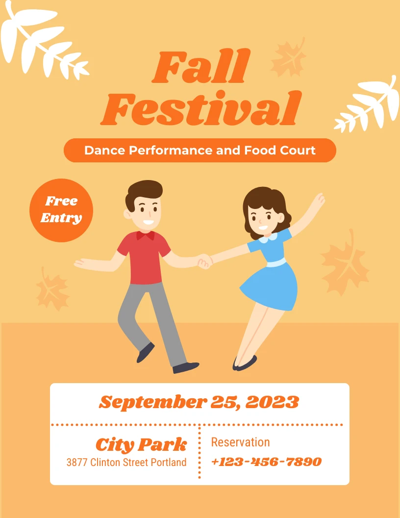Fall Festival Flyer Template - Venngage