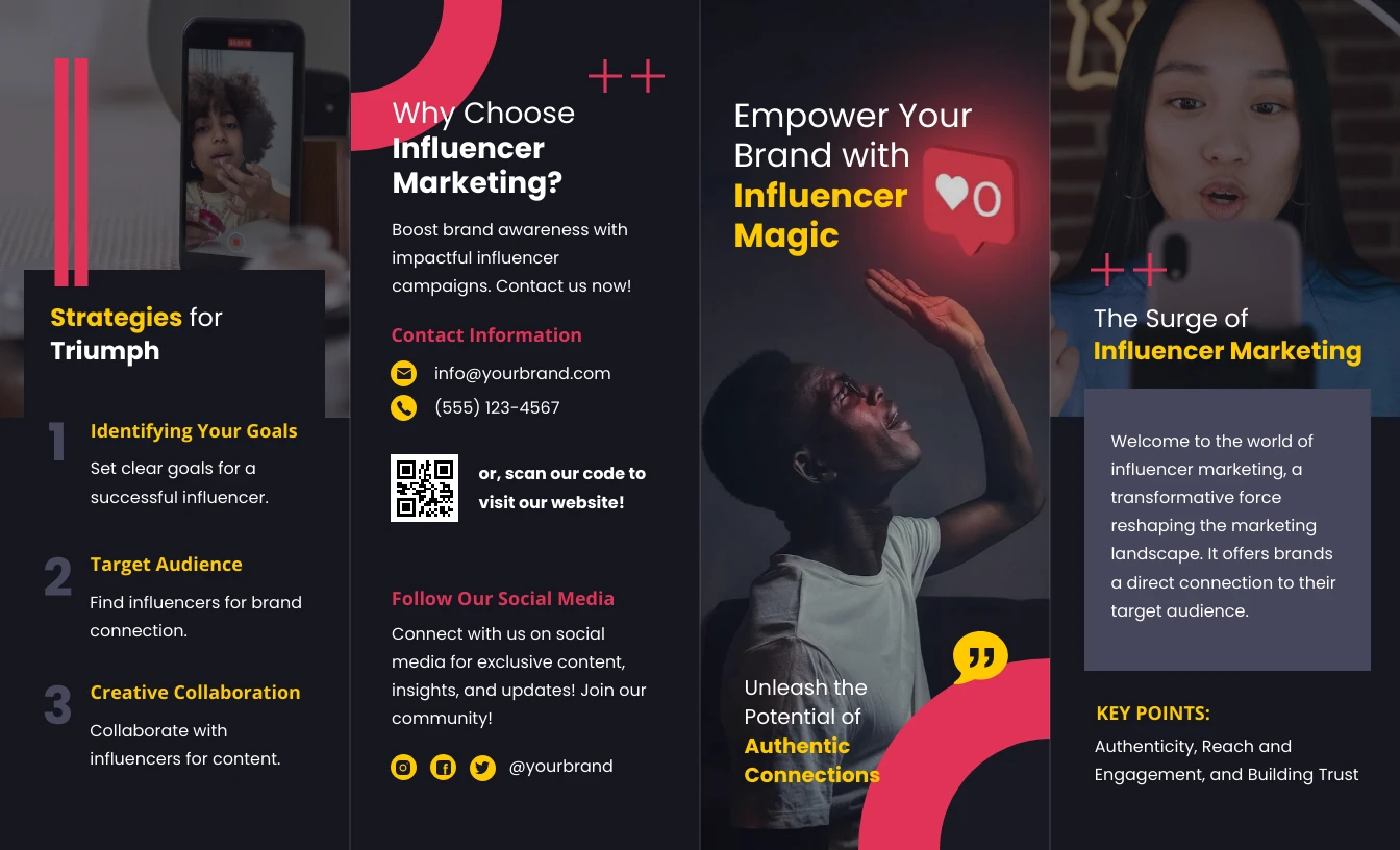 Influencer Marketing Brochure Template - Venngage